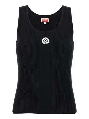 Kenzo Boke Flower 2.0 Ribbed Top - Black