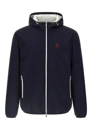 Brunello Cucinelli Water-repellent Goose Down Windbreaker Jacket - Blue