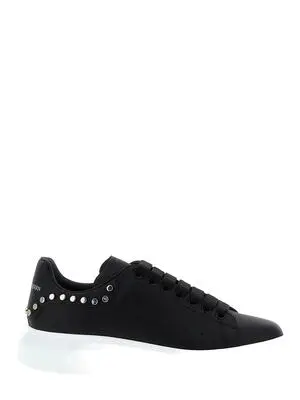 Alexander McQueen Larry Leather Sneakers - Black