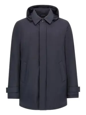 Herno Removable Hood Parka - Blue