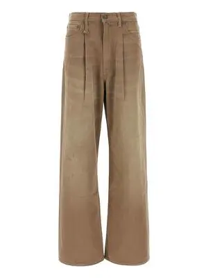 R13 R13 Damon Pleated Jeans Brown