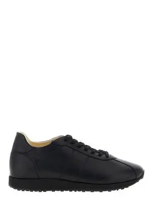 THE ROW Mica Leather Sneakers - Black