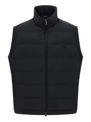 Brioni Technical Fabric And Cashmere Blend Vest - Blue