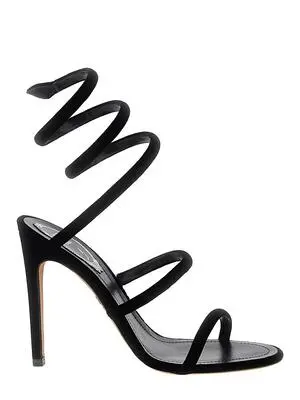 Rene Caovilla RENÉ CAOVILLA Cleo Velvet Sandals Black
