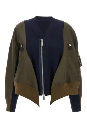 Sacai Nylon Insert Cardigan - Multi