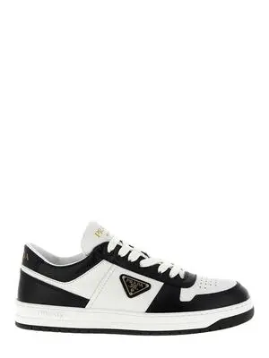 Prada PRADA Downtown Leather Sneakers White/black