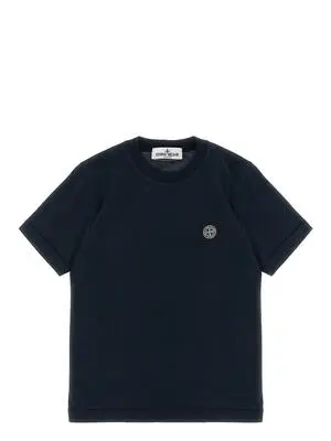 Stone Island Logo Patch T-shirt Blue