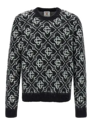 Casablanca Monogram Mohair Pullover - Multi