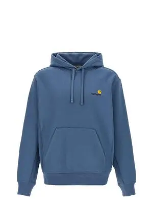 Carhartt Work In Progress American Script Cotton Blend Hoodie - Blue