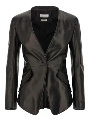 ALEXANDER MCQUEEN MCQUEEN Nappa Leather Blazer