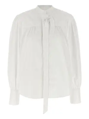 Prada PRADA Cotton Bow Shirt White