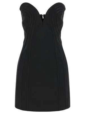 ROTATE BY BIRGER CHRISTENSEN Satin Mini Dress - Black