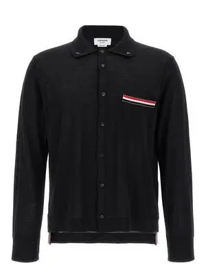 Thom Browne Virgin Wool Button-down Cardigan - Black