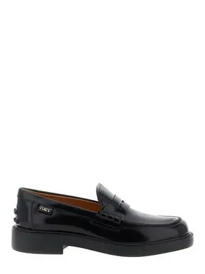 TOD'S Gomma 20l Leather Loafers - Black