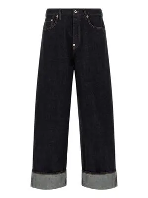 Kenzo Turn Up Denim Jeans - Blue