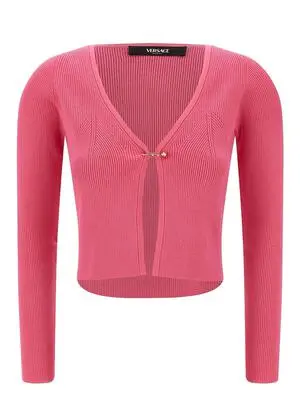 Versace VERSACE Safety Pin Cardigan Fuchsia