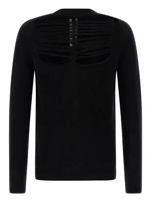 Rick Owens RICK OWENS Long Sleeve Wool Blend Sweater Black