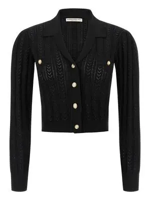 Alessandra Rich Knit Cardigan - Black