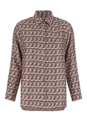 Max Mara Times Reversible Silk Twill Shirt - Multi
