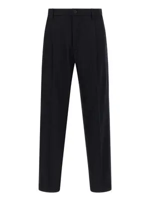 DEPARTMENT 5 Gin Wool Blend Straight Leg Pants - Blue