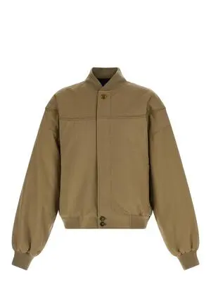 WILLY CHAVARRIA Cotton Canvas Bomber Jacket - Beige