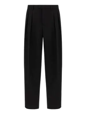 DOLCE & GABBANA DOLCE & GABBANA Satin Band Wool Gabardine Trousers