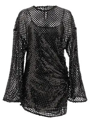 ATTICO THE ATTICO Sequin Mesh Mini Dress