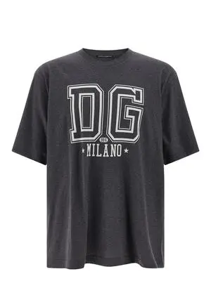 Dolce & Gabbana Flocked Print T-shirt - Gray