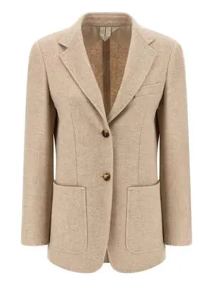 MAX MARA MAX MARA Caraffa Alpaca, Cashmere And Camel Blend Blazer