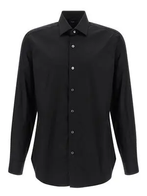 BARBA NAPOLI Stretch Cotton Shirt