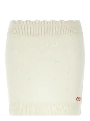 Chloé Jacquard Logo Skirt - White