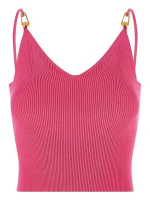 Versace VERSACE Safety Pin Knit Top Fuchsia