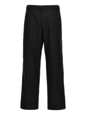 CELLAR DOOR Dino Straight Leg Trousers - Black