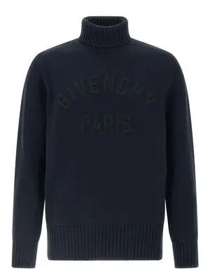Givenchy Paris Turtleneck Sweater - Blue