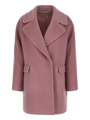 Tagliatore Astrid Virgin Wool And Mohair Coat - Pink