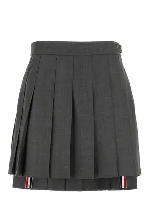 THOM BROWNE THOM BROWNE Pleated Wool Skirt