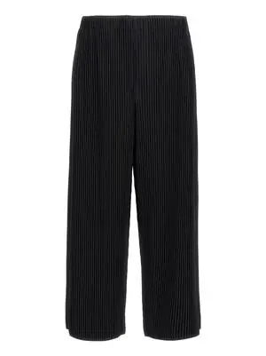 Issey Miyake Monthly Colors: September Pleated Pants - Black