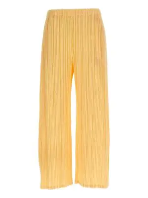 Issey Miyake Mellow Pleats Trousers - Yellow
