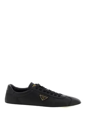 Prada Deer Leather Sneakers - Black