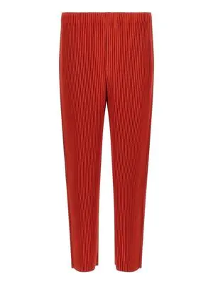 Issey Miyake Monthly Colors: September Straight Leg Trousers Red