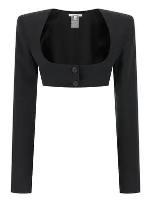 NENSI DOJAKA Cleo Bolero Crop Blazer - Black