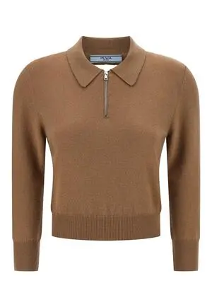 PRADA PRADA Cashmere Knit Polo Shirt