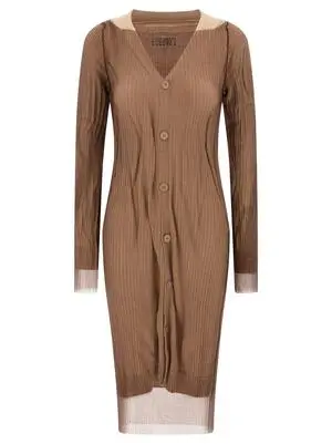 MAISON MARGIELA Trapped Double Layer Dress - Beige