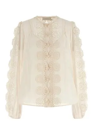 Zimmermann Lucky' Embroidered Blouse - White