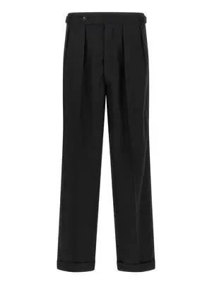 CELLAR DOOR Rowan Viscose Blend Trousers - Black