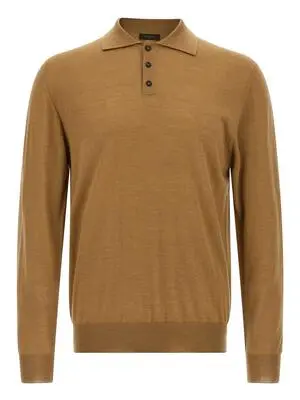 ZANONE Virgin Wool Polo Shirt - Beige
