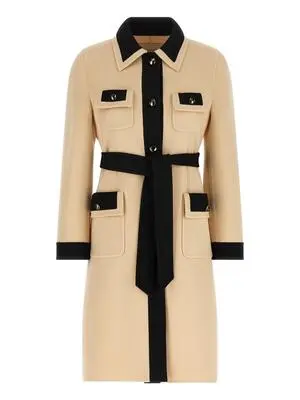 Valentino Garavani Virgin Wool And Cashmere Midi Coat - Beige