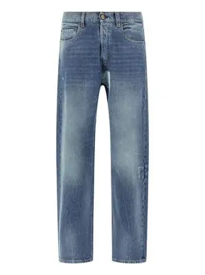 MAISON MARGIELA MAISON MARGIELA Cotton Denim Jeans With Front Contrast Patch