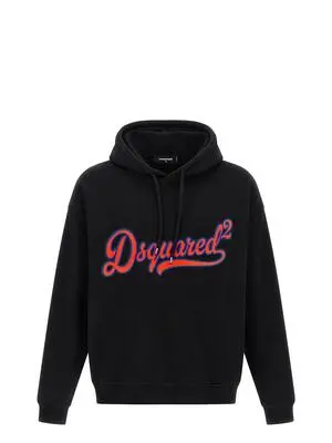 Dsquared2 Sponge Patch Hoodie - Black