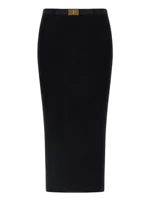 ELISABETTA FRANCHI ELISABETTA FRANCHI Ribbed Knit Midi Skirt